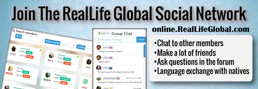 Join the RealLife English Social Network – RealLife English